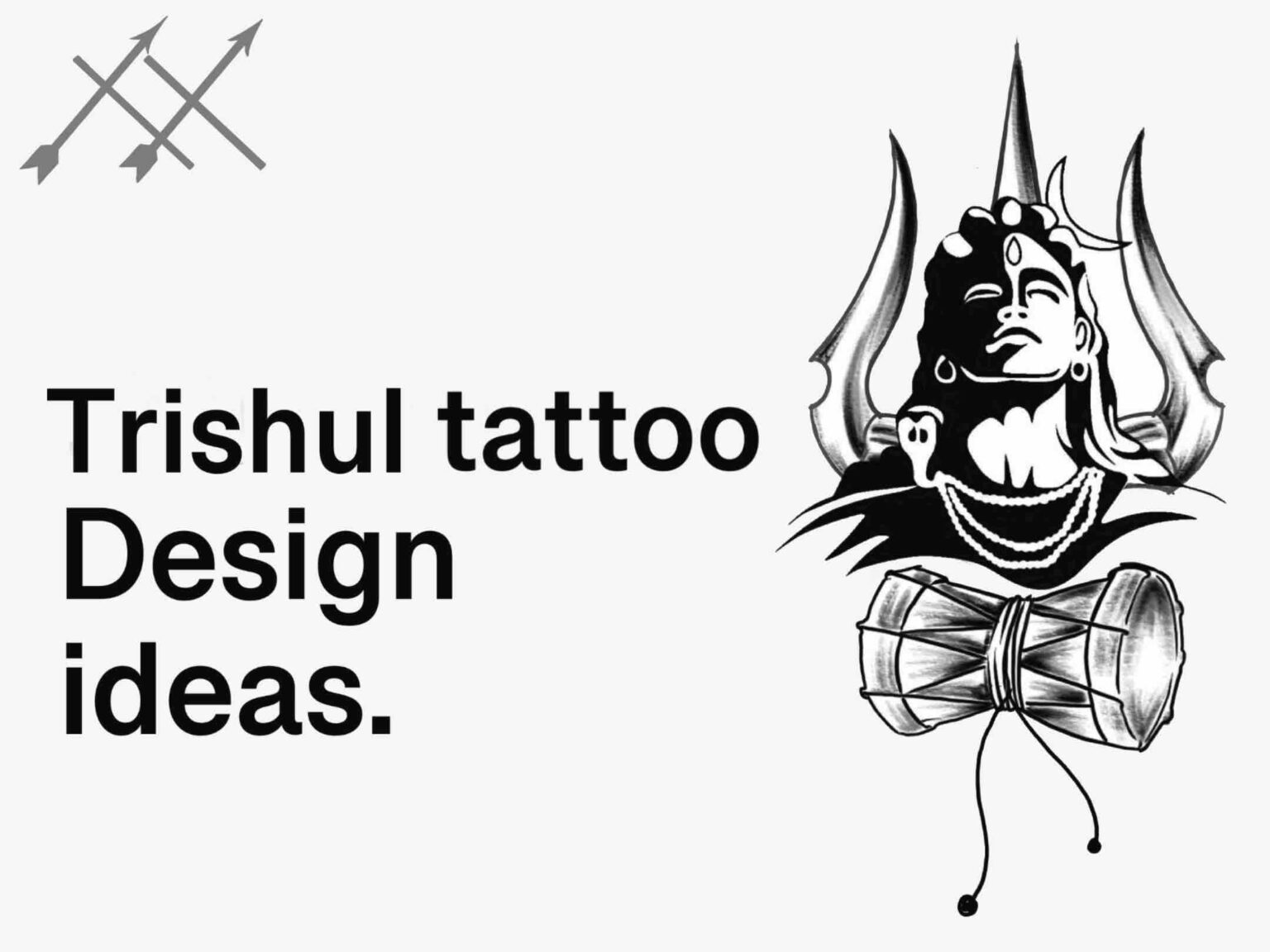 Trishul tattoo design ideas - Machu Tattoo Studio