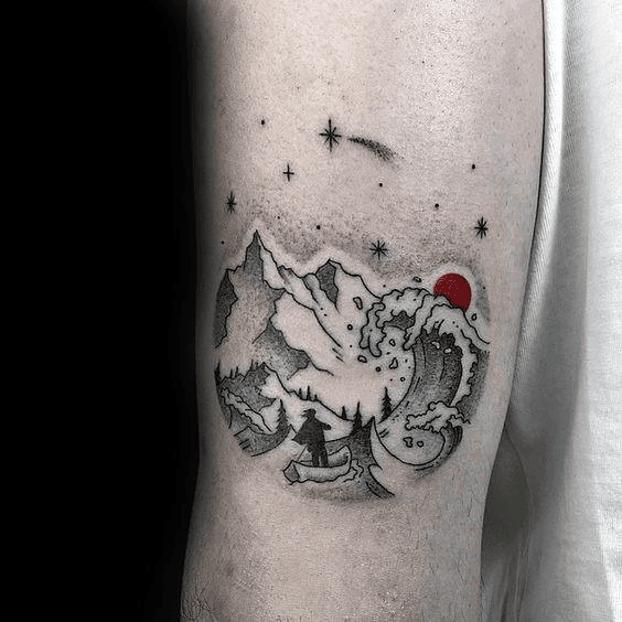 Travel inspired tattoo ideas - compass, map and world explorer themes